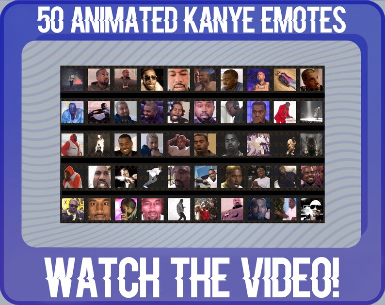 50 ANIMATED KANYE EMOTES | Ye Yeezy Twitch Discord Emotes - Etsy