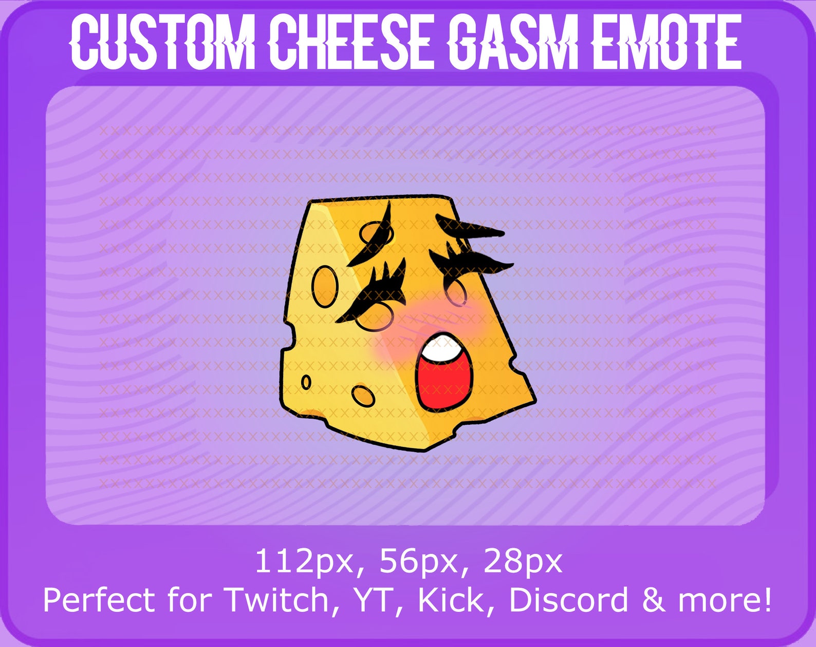 Cheese Gasm Emote | Ahegao Twitch Youtube Emote - Etsy