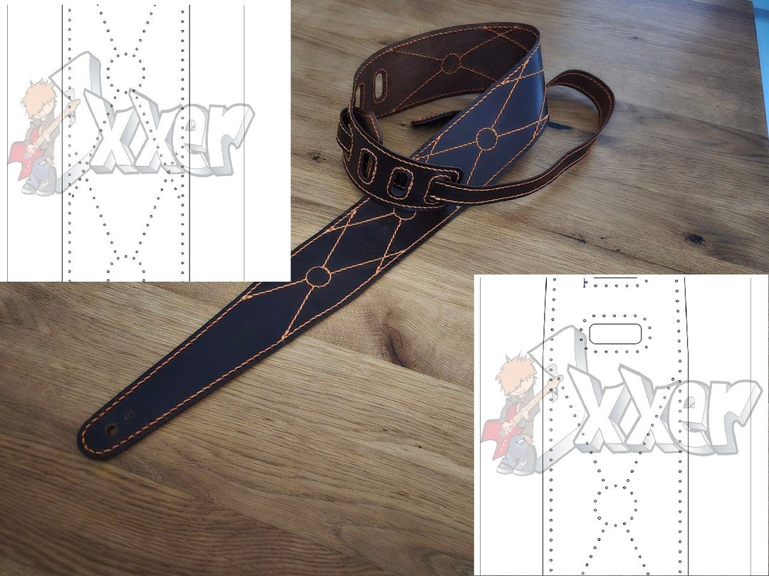 Digital Pattern Ergonomic Guitar Strap Pattern Leathercraft PDF Pattern ...