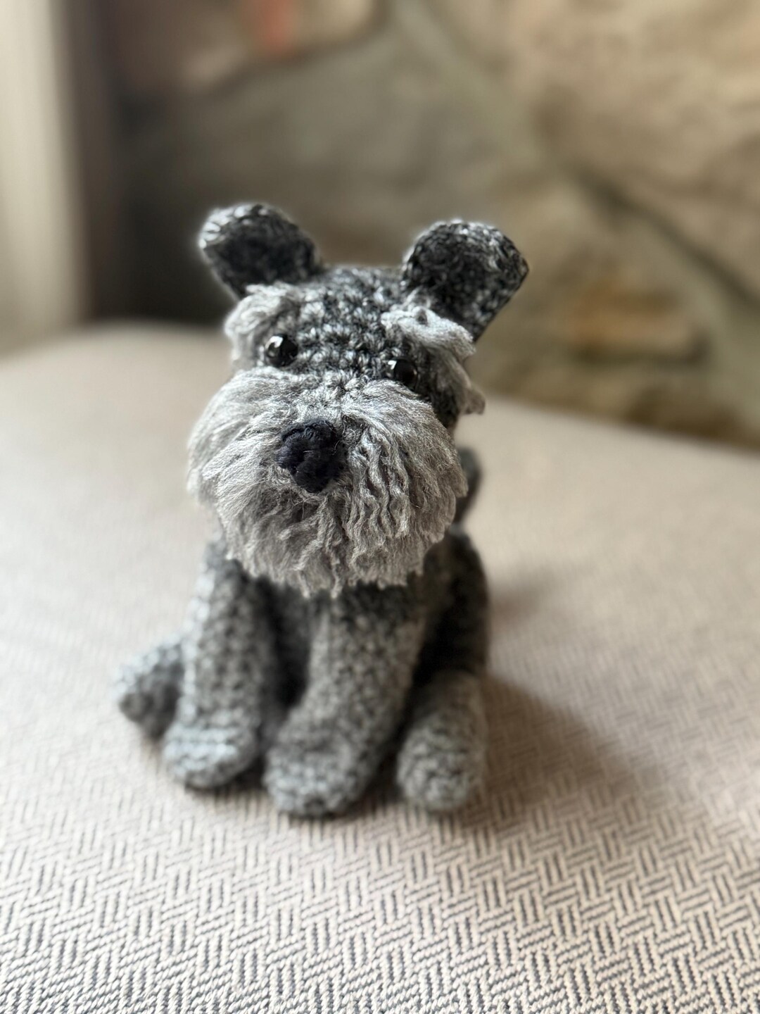 Miniature Schnauzer Crochet Plushie – Handmade Dog Amigurumi, Custom ...