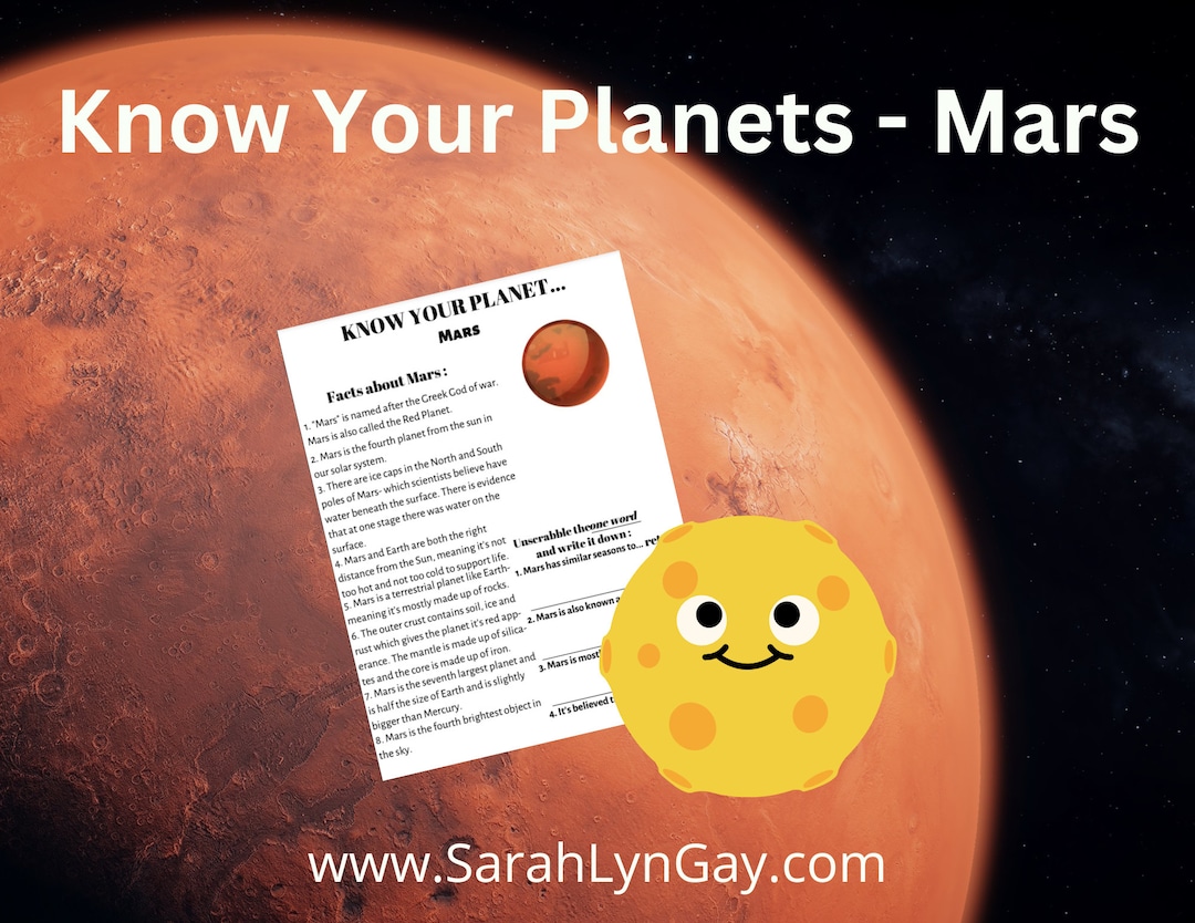 Know Your Planet Mars, Mars, Planets, Digital Download, Printable ...