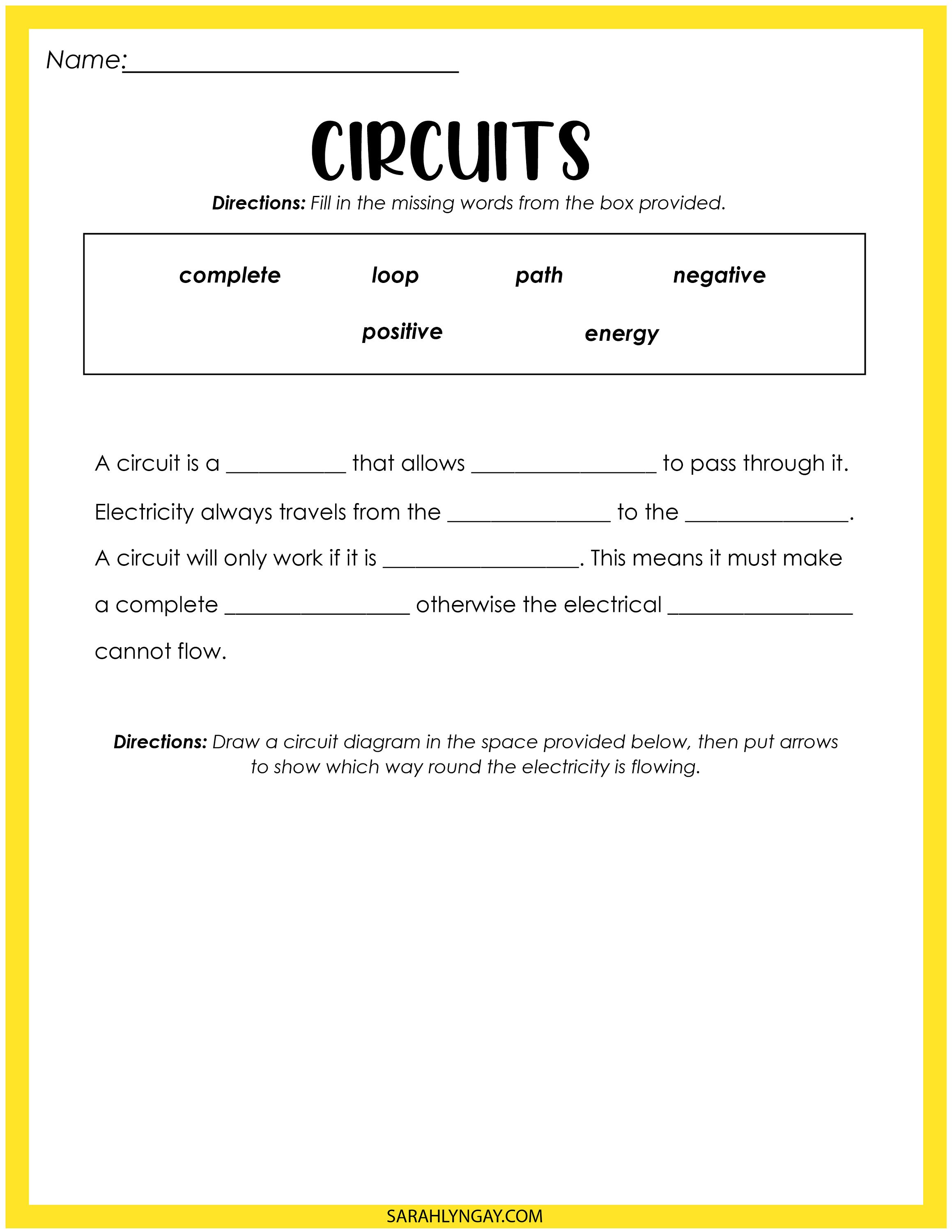 Simple Circuits, Simple Circuit, Series Circuit, Parallel Circuit ...