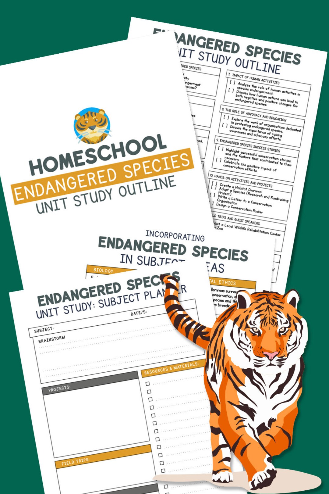Endangered Species Unit Study Outline, Endangered Species, Unit Study ...