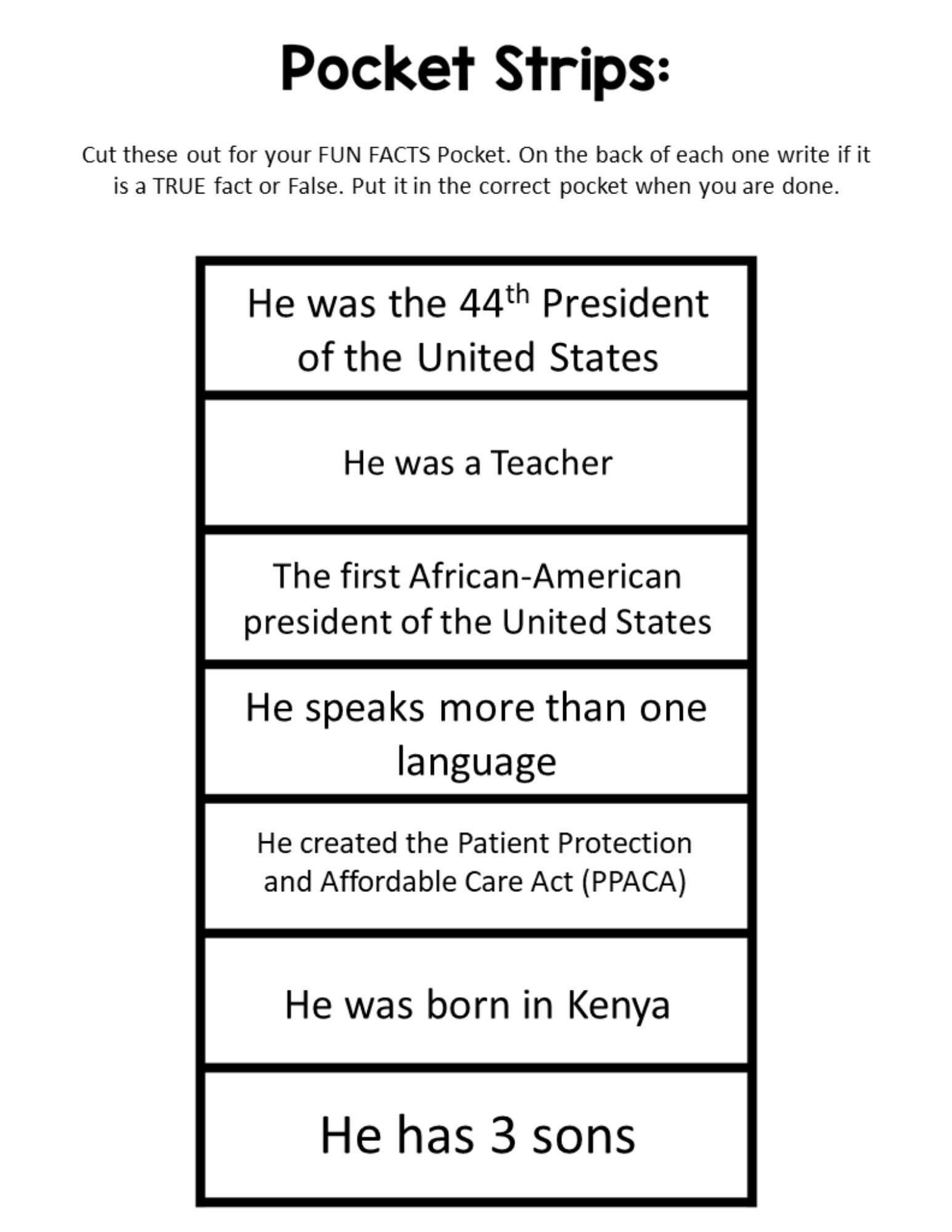 President Obama Lapbook, Instant Download, Digital Download, President ...