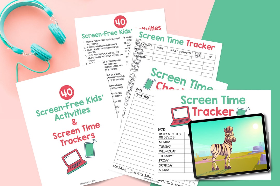 Screen Free Kids Activities, Screen Time Trackers, Digital Download ...