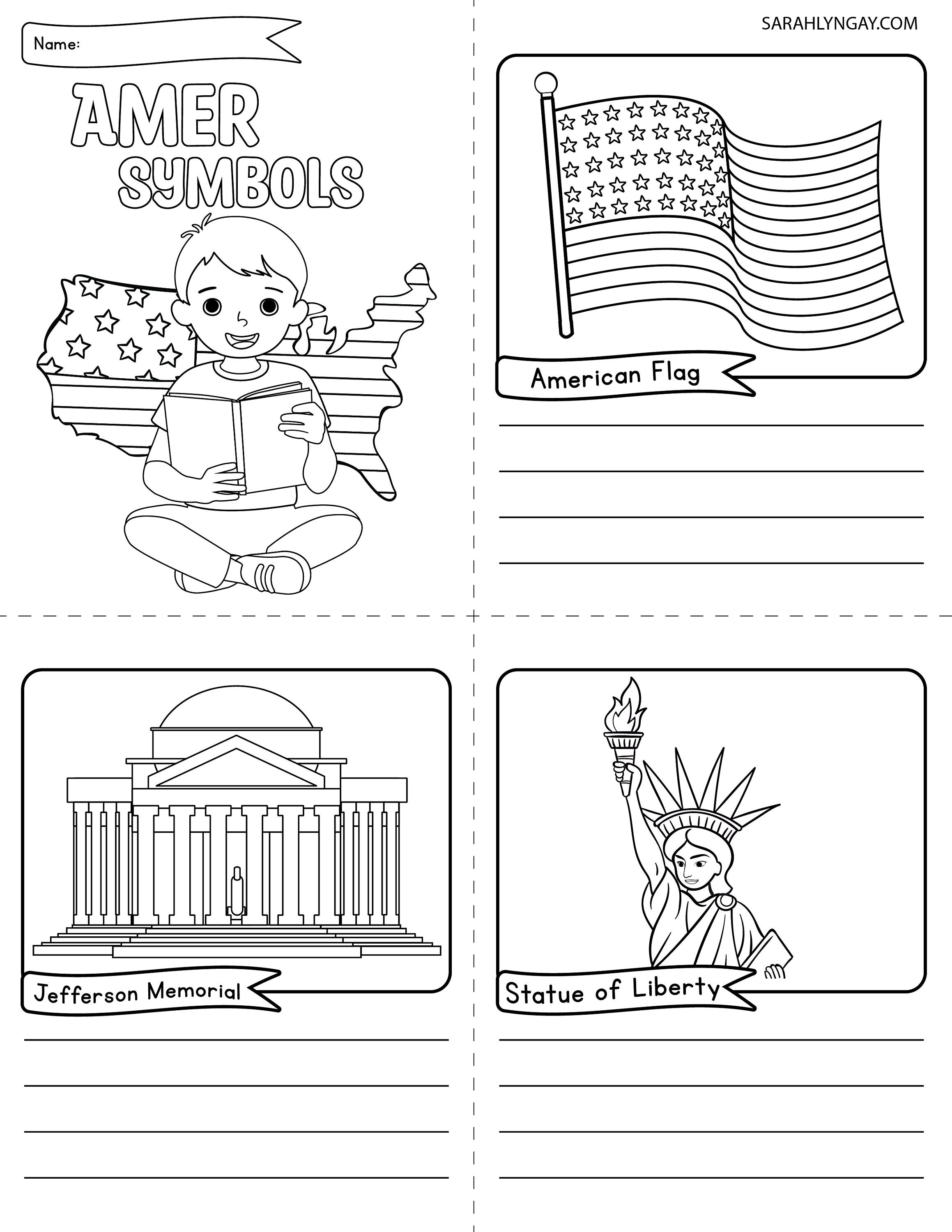 American Symbols Minibook, American Symbols, Minibook, Digital Download ...