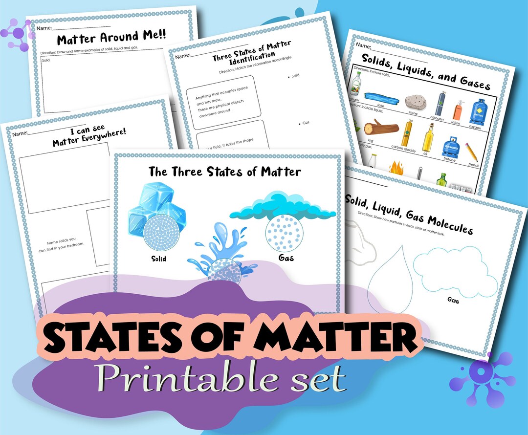 States of Matter, Matter, Solids, Liquids, Gases, Digital Download ...