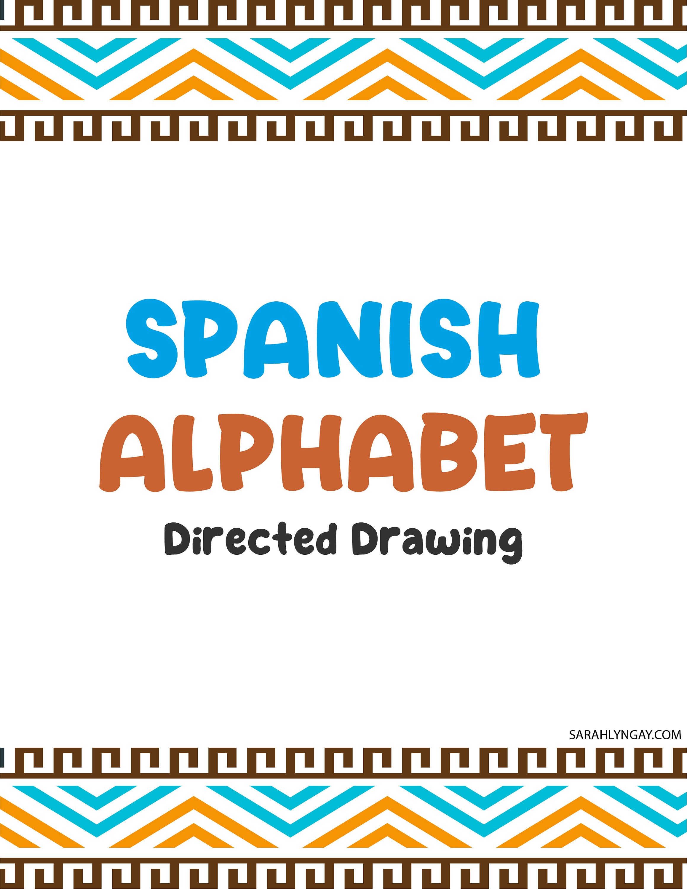 Spanish Alphabet Directed Drawing, Spanish, Directed Drawing, Digital ...