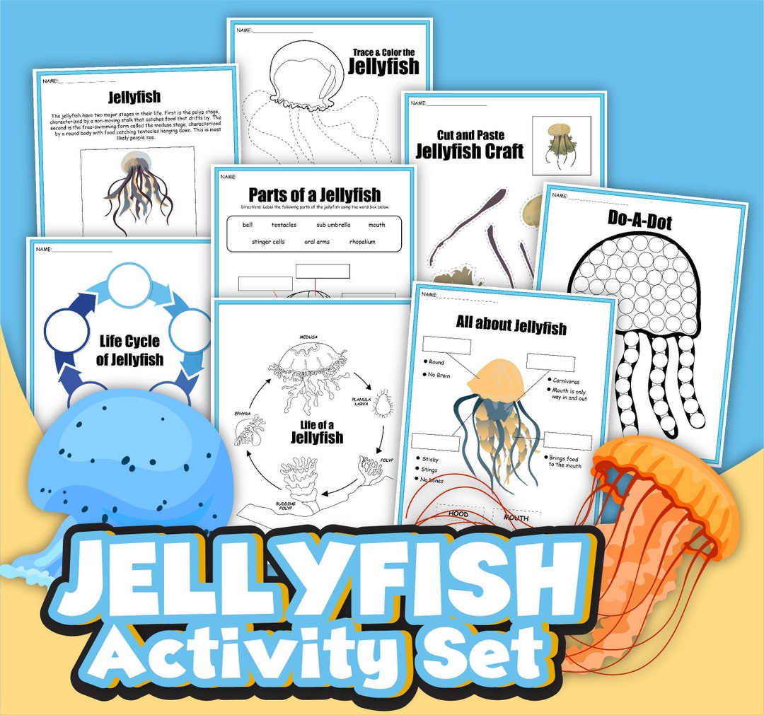 Jellyfish Life Cycle, Instant Download STEM Workbook, Digital Download ...
