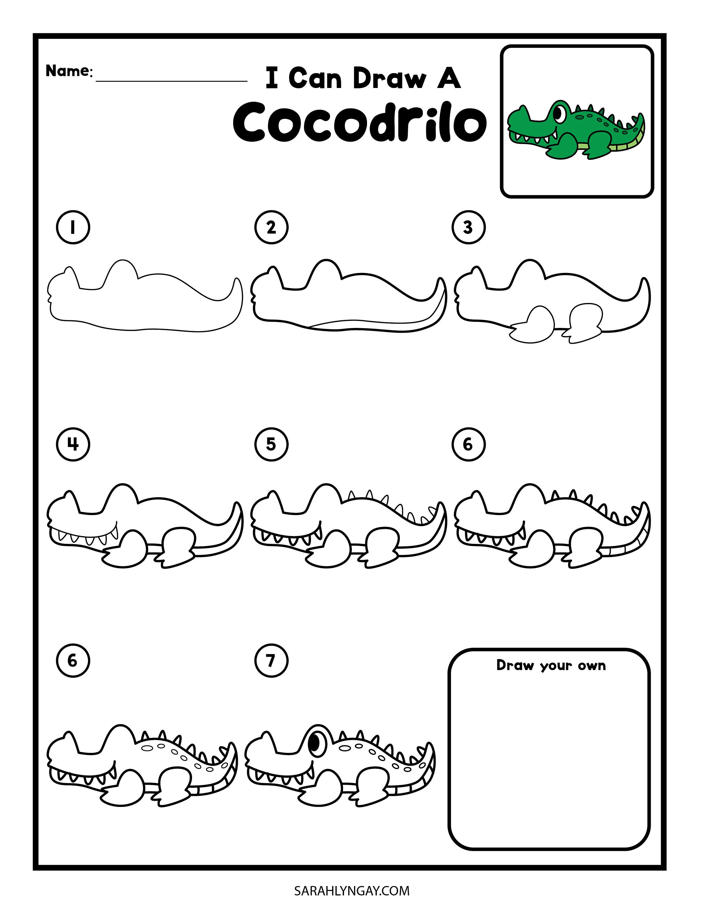 Spanish Alphabet Directed Drawing, Spanish, Directed Drawing, Digital ...