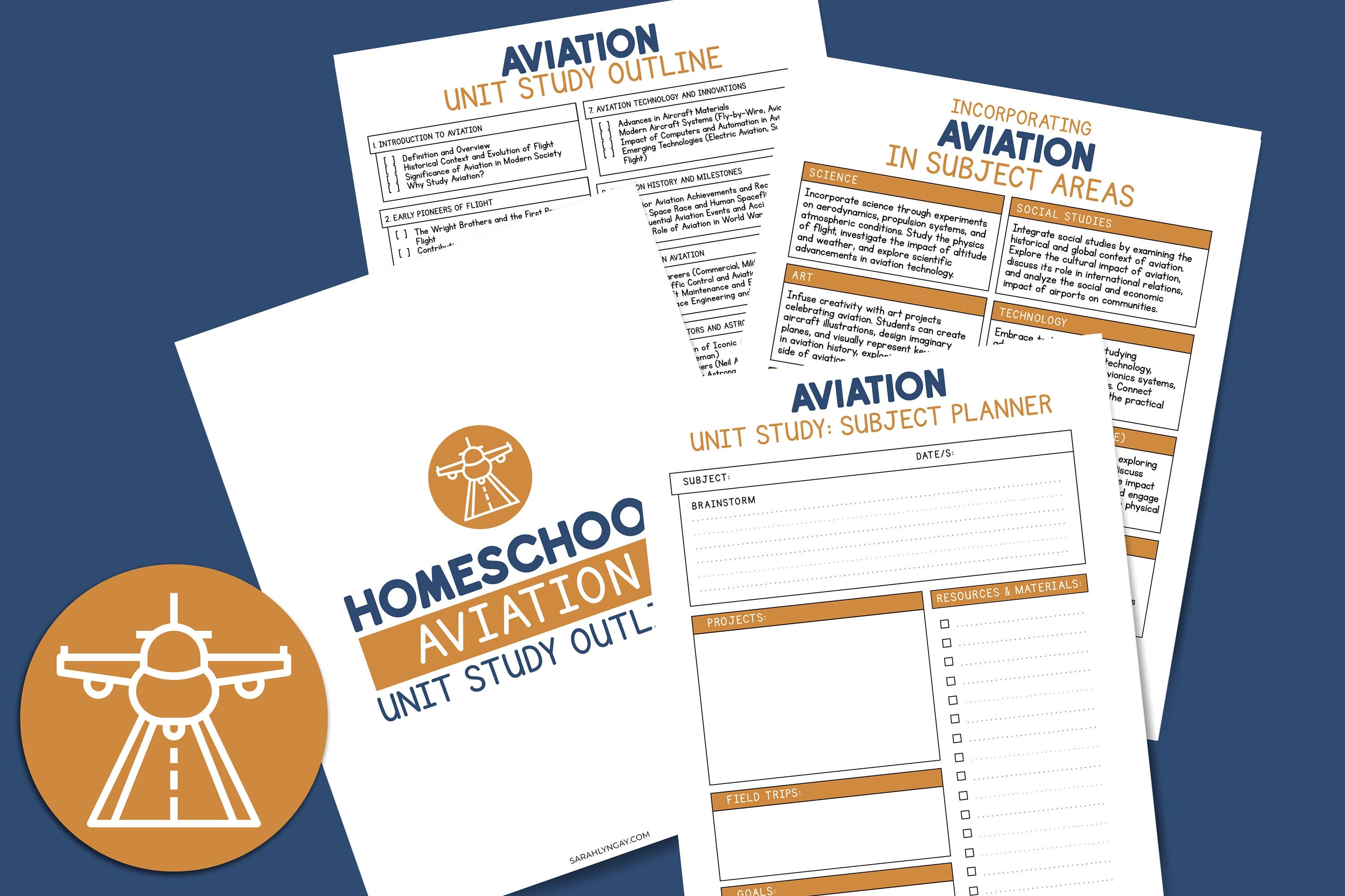 Aviation Unit Study Outline, Aviation, Digital Download, Instant ...