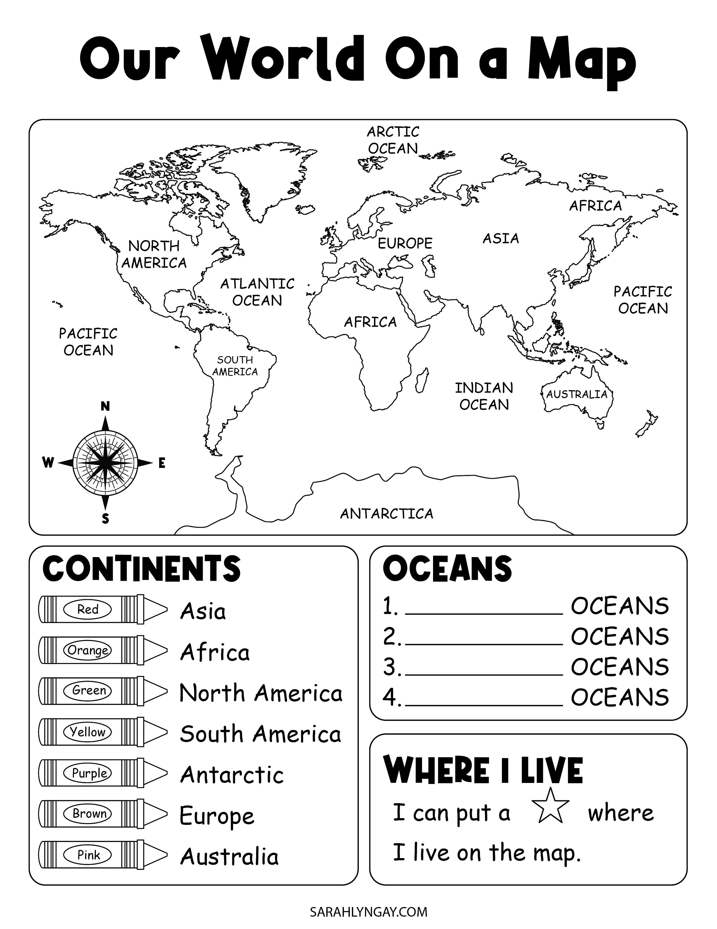 7 Continents of the World Activity Study Digital Download - Etsy