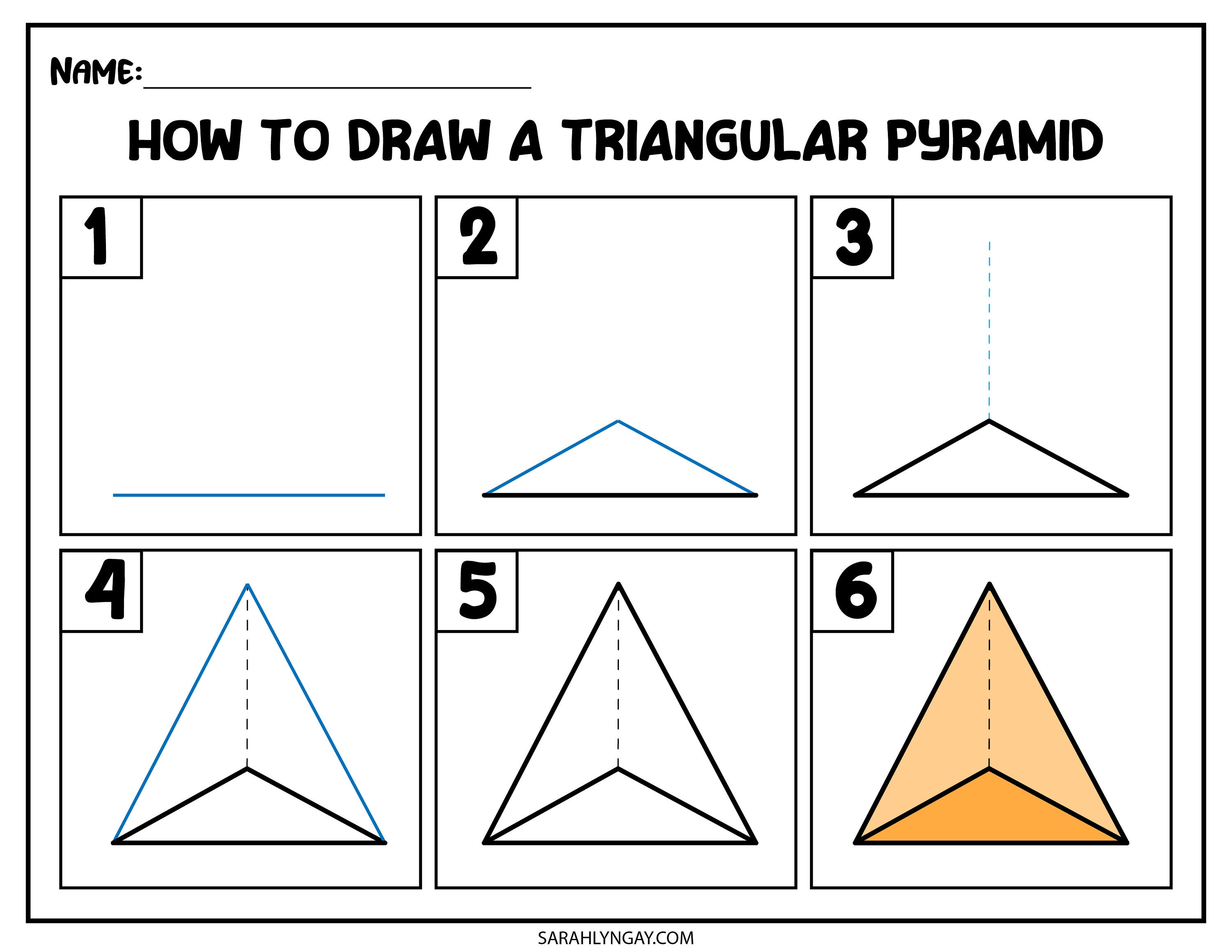 3D Shapes Directed Drawing Set, 3D Shapes, Directed Drawing, Digital ...