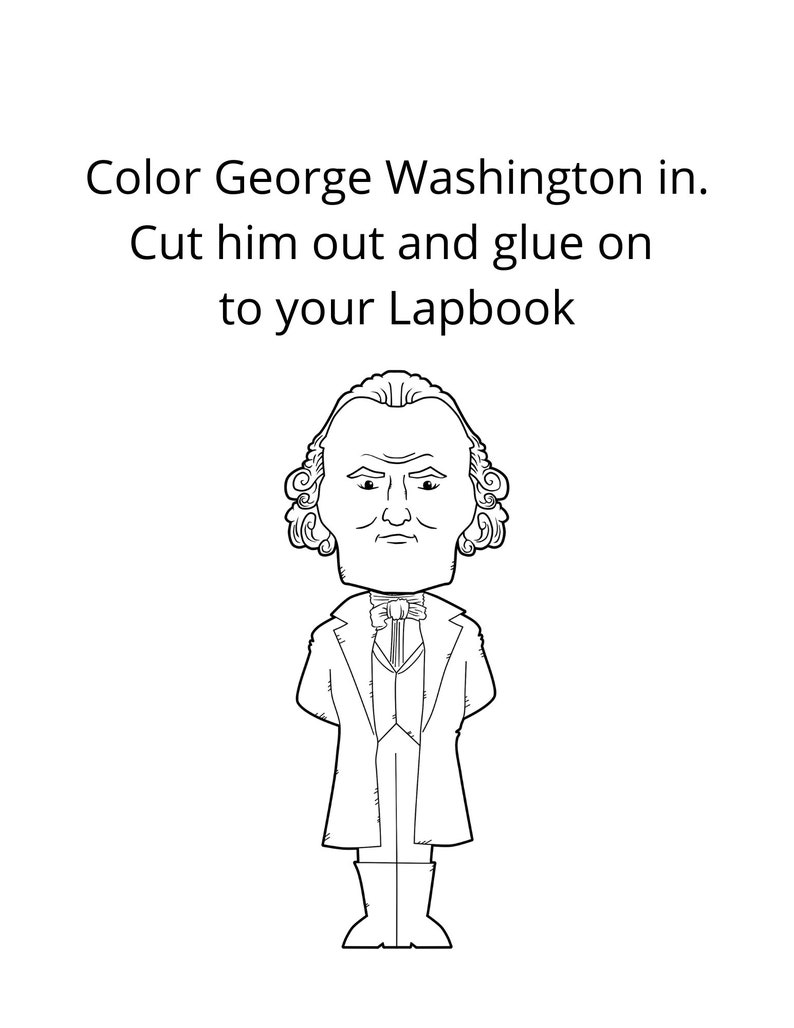 George Washington Lapbook, Instant Download, Digital Download ...