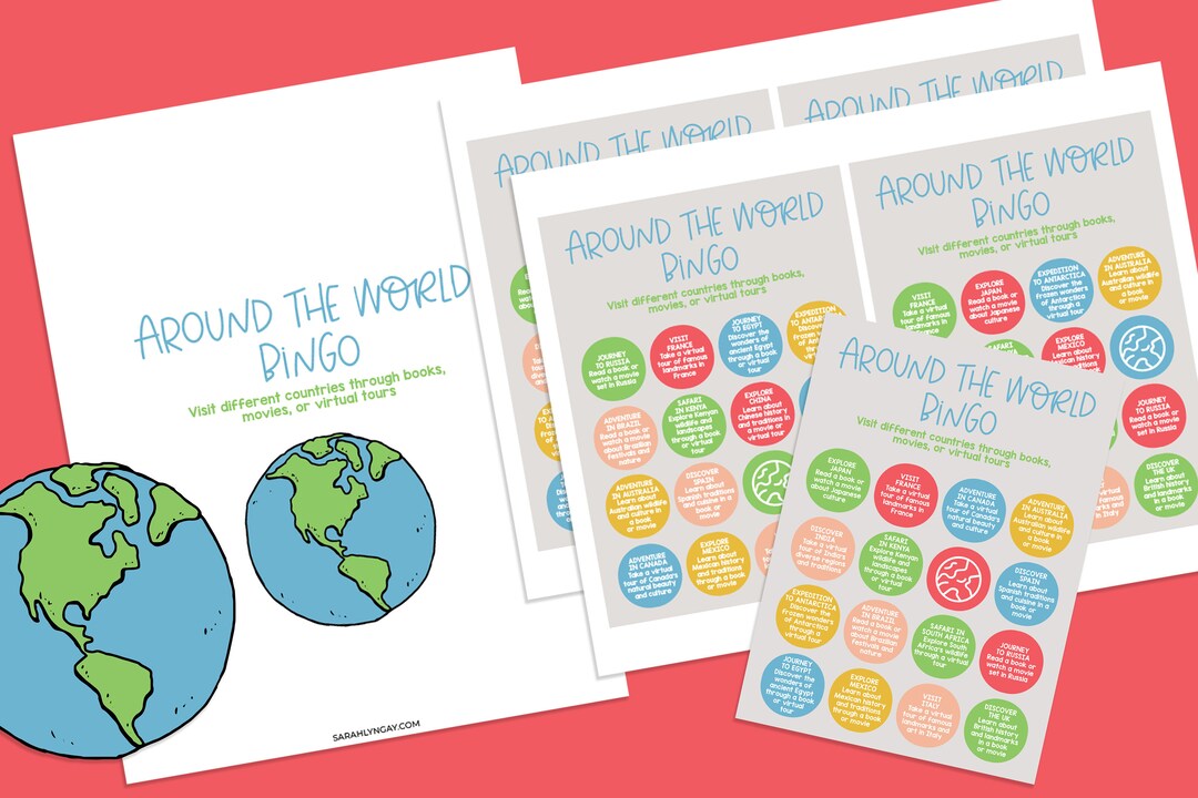 Around the World Bingo, Digital Download, Printable Download, Instant ...