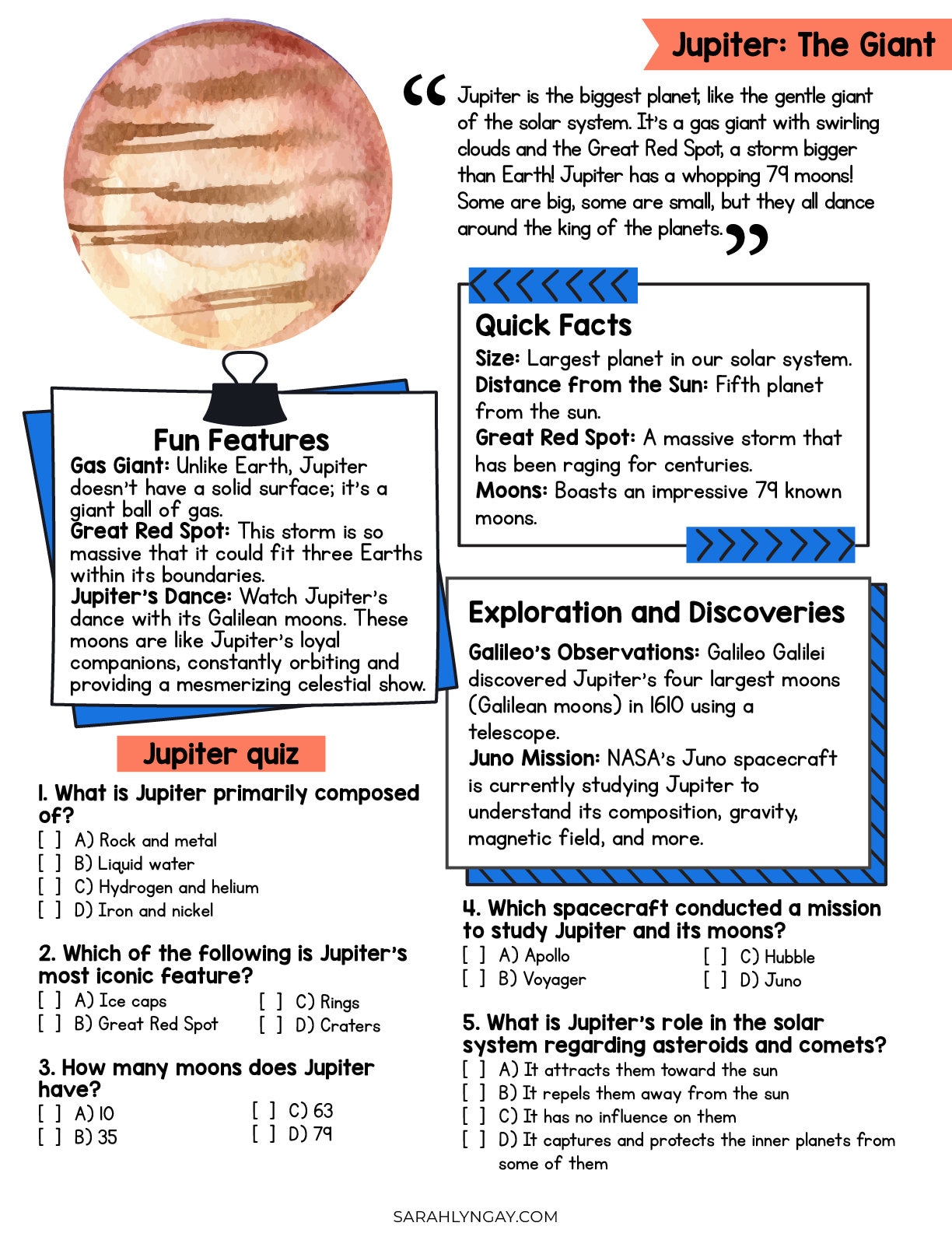 Curious Quest Kits Learning About the Planets, Digital Download ...