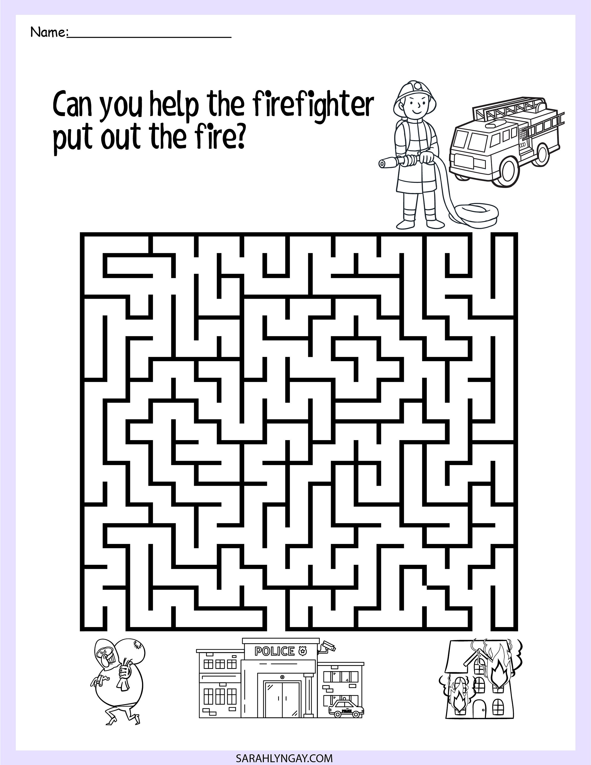 Emergency Activity Pack Digital Download Kids Workbook | Etsy