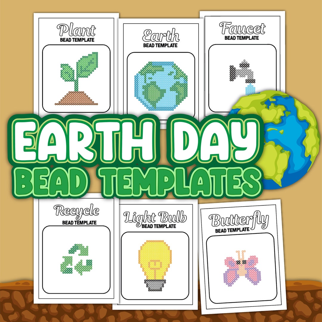 Earth Day Bead Templates, Earth Day, Bead Templates, Digital Download ...