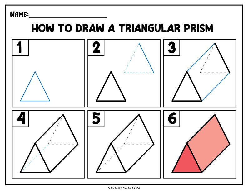 3D Shapes Directed Drawing Set, 3D Shapes, Directed Drawing, Digital ...