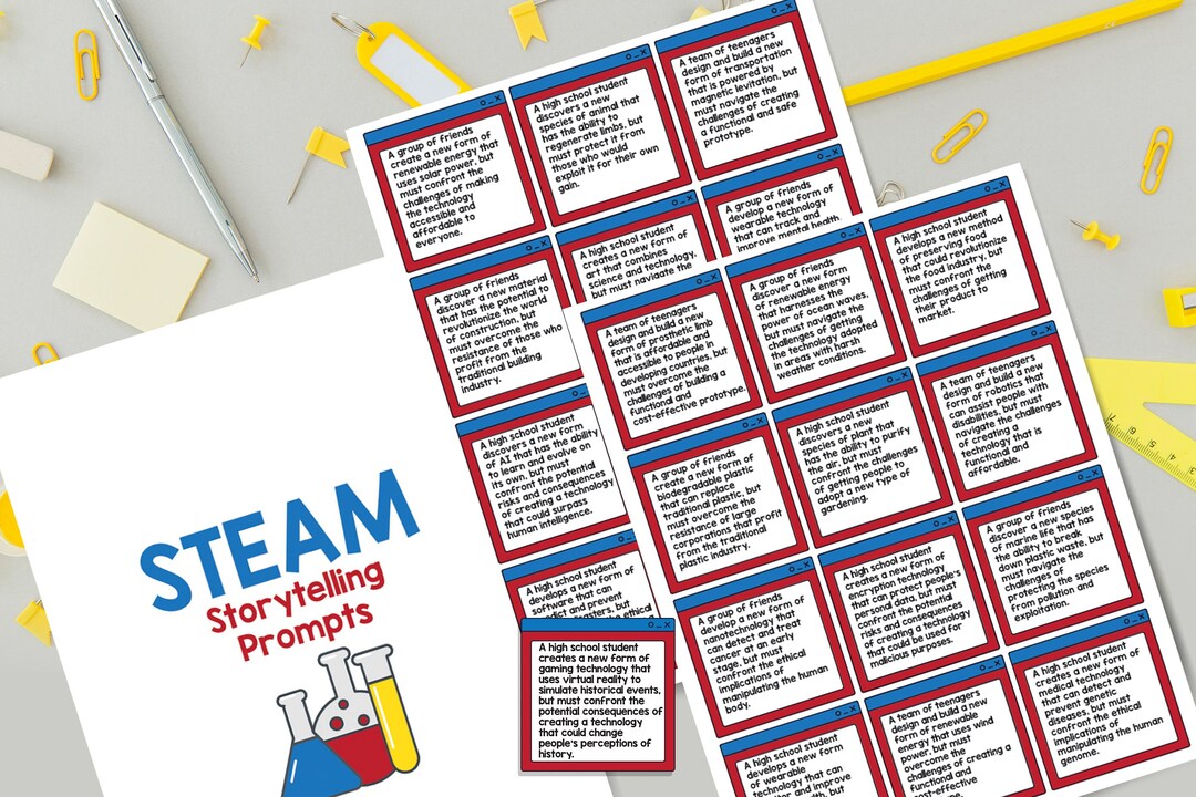 STEAM Storytelling Prompts, Story Prompts, Digital Download, Instant ...