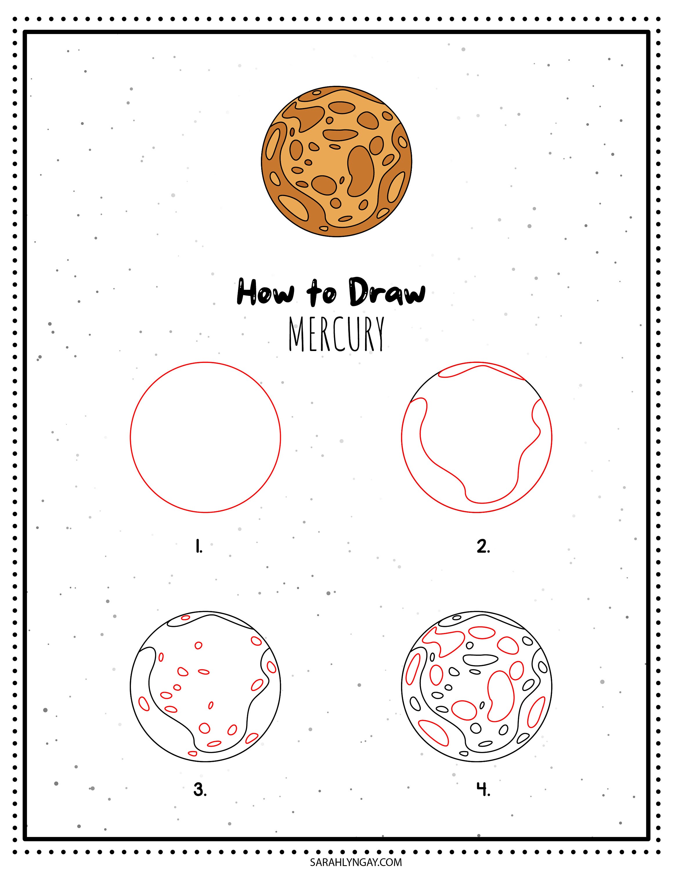 Solar System Directed Drawing, Solar System, Digital Downloads ...