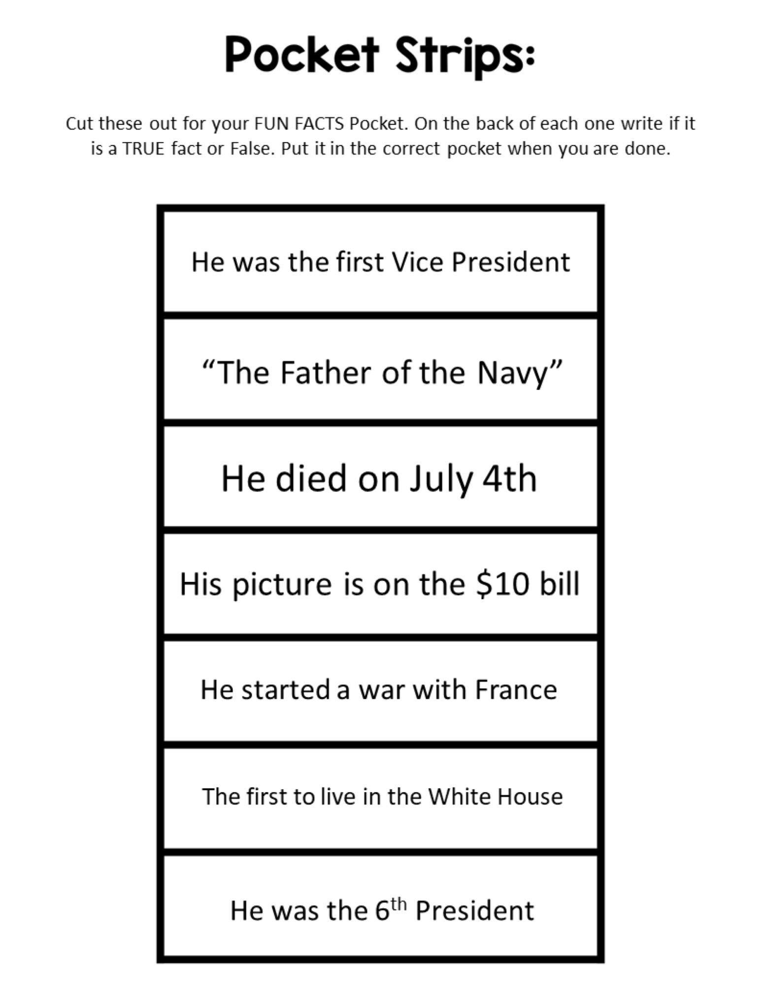 John Adams Lapbook, Instant Download, Digital Download, President ...