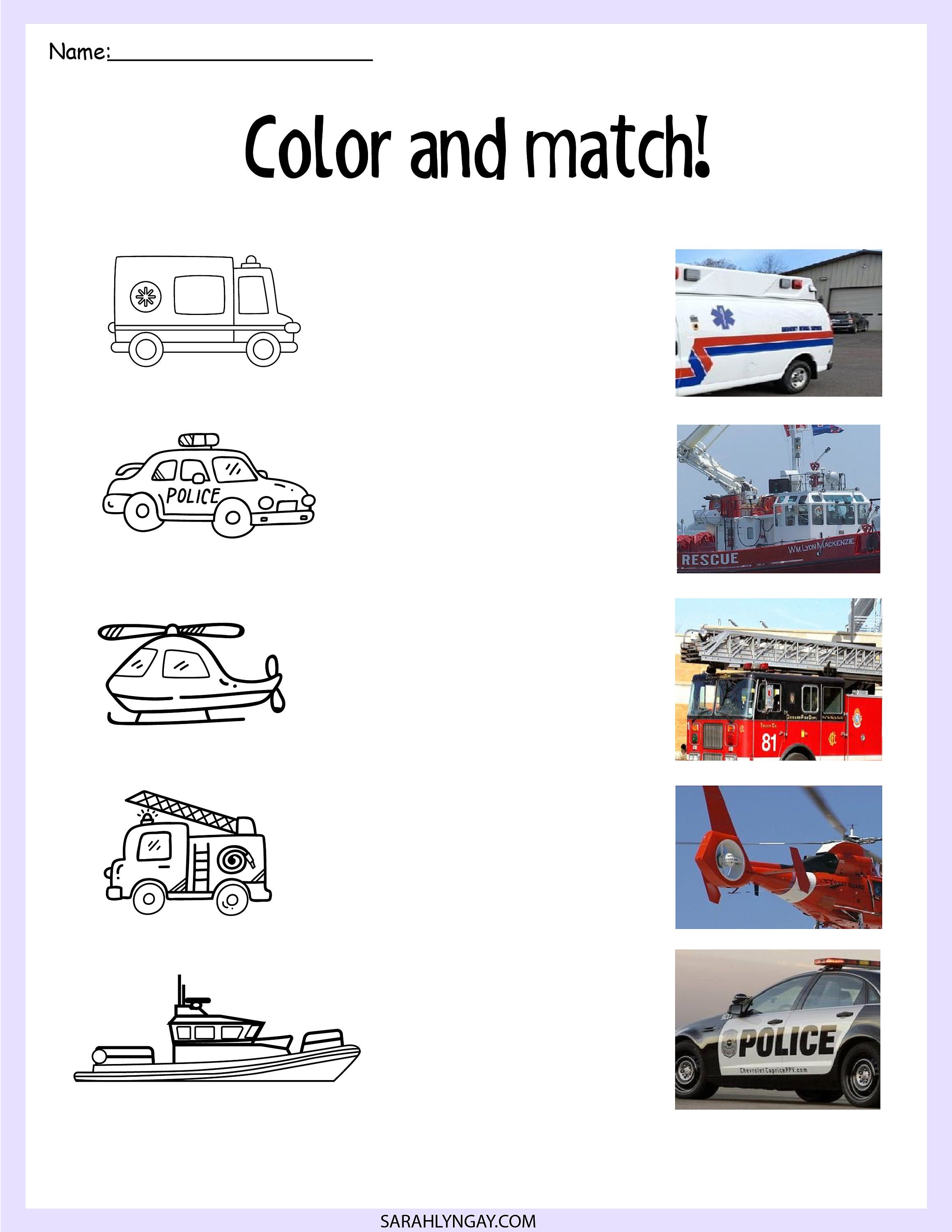 Emergency Activity Pack Digital Download Kids Workbook | Etsy