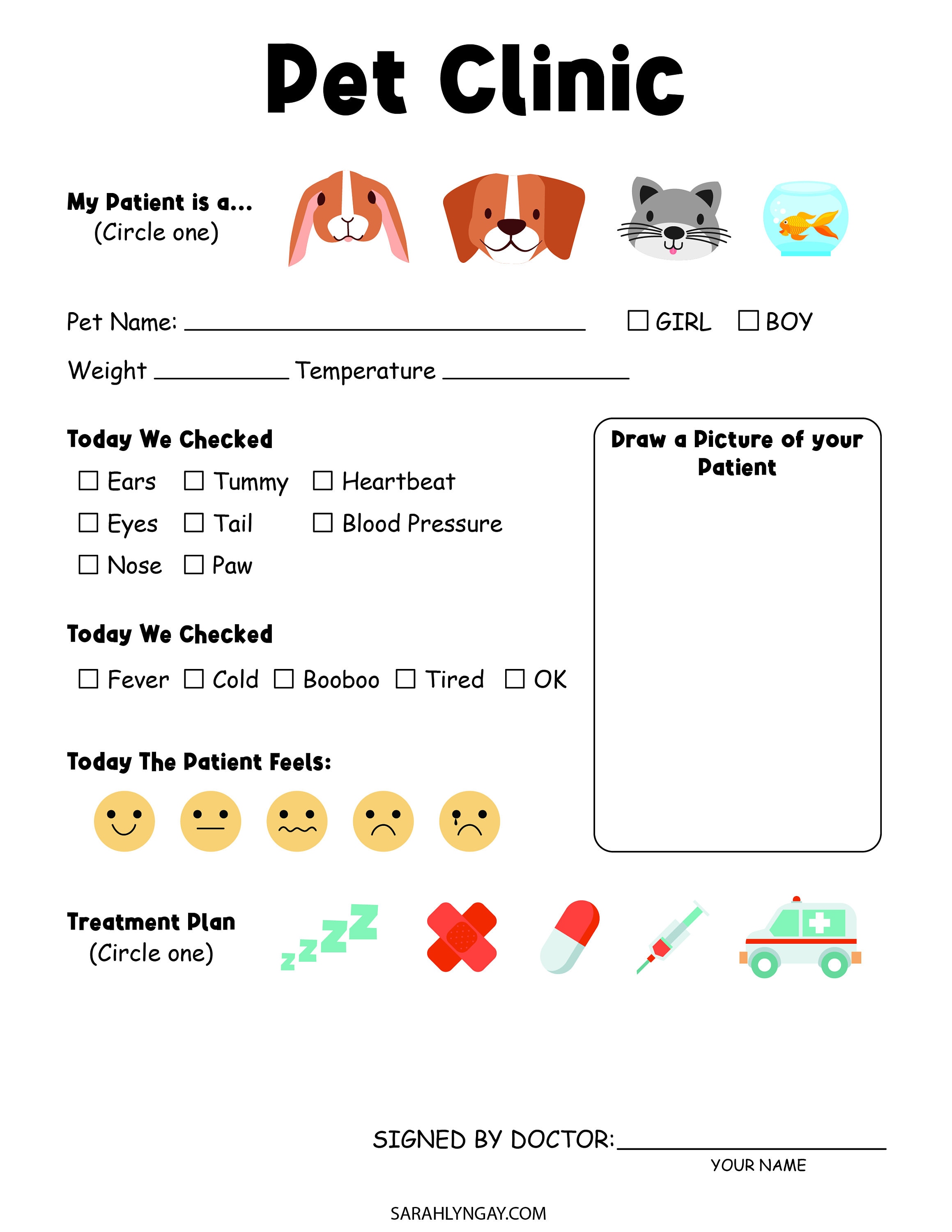 Vet Clinic Pretend Play, Creative Play, Science, Veterinarian, Digital ...