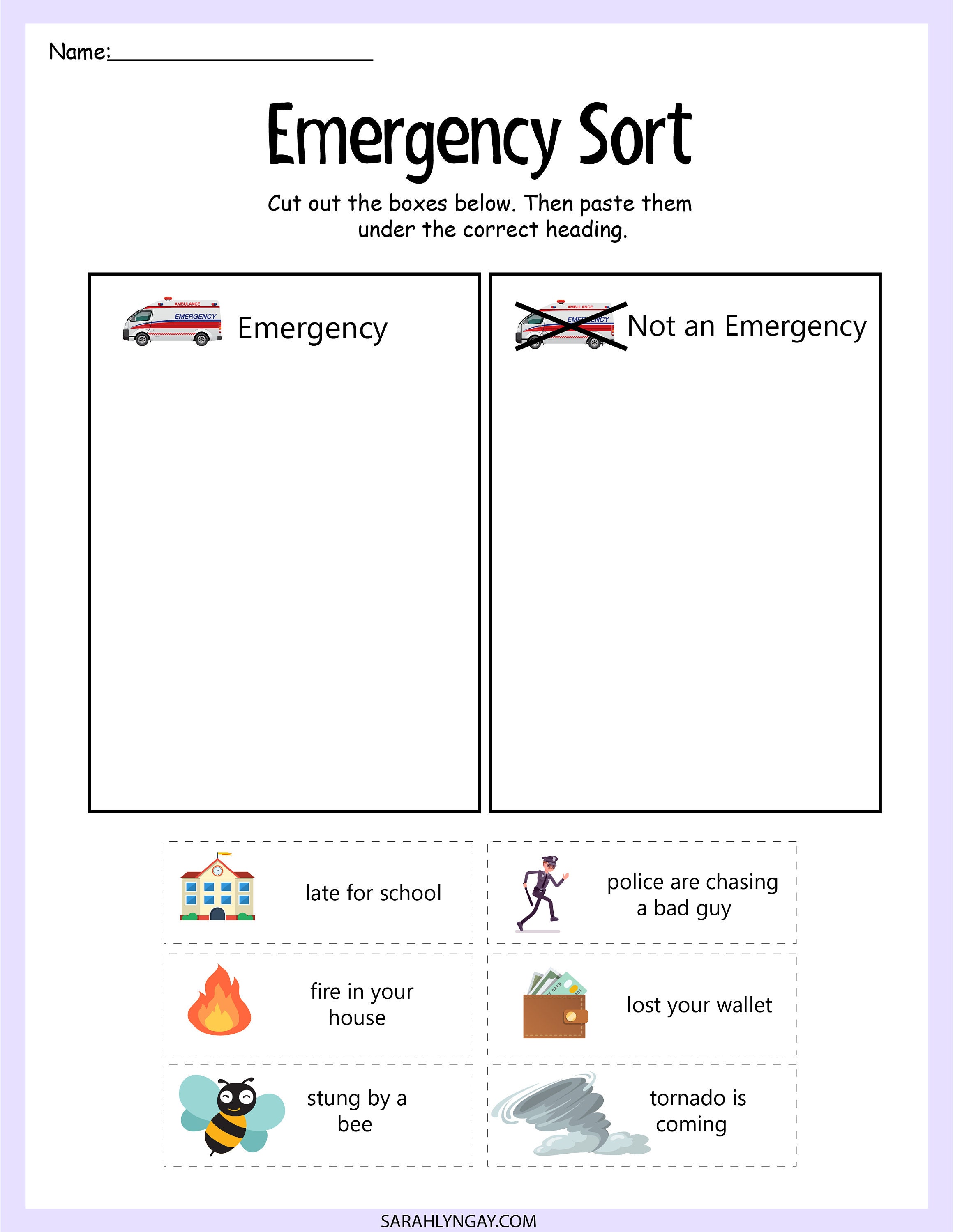 Emergency Activity Pack, Digital Download, Kid’s Workbook, Police, Fire ...