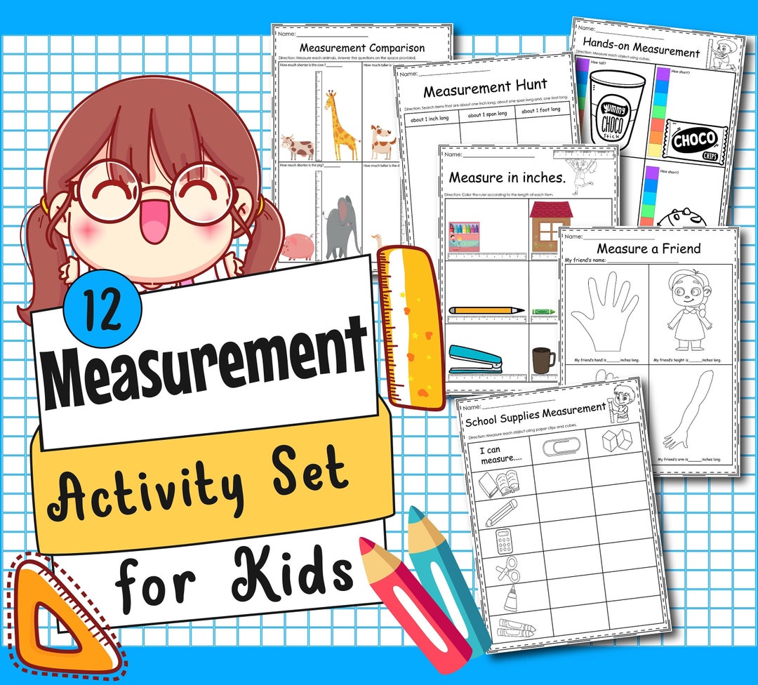 Measurement Activity Set, Measurements, Digital Download, Printable ...