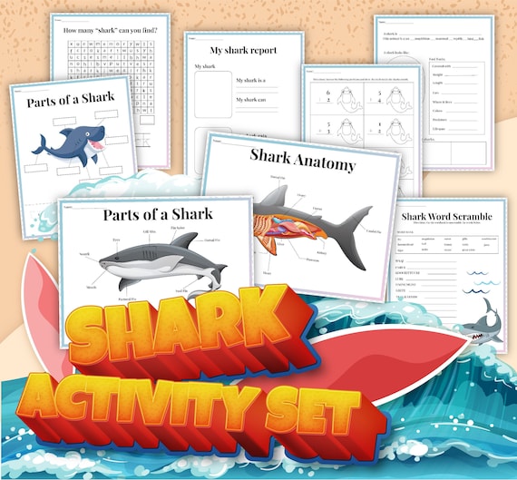 Sharks Shark Activity Set Shark Facts Digital Download - Etsy