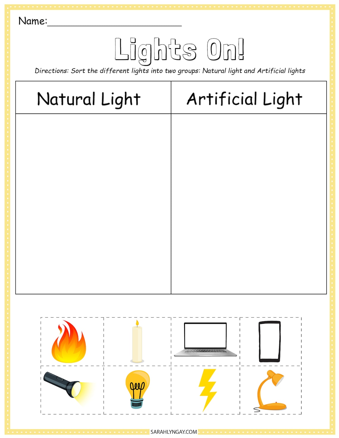 Light Energy Activity Pack, Instant Download STEM Workbook, Digital ...