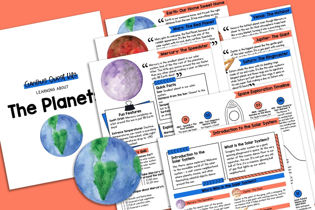 Curious Quest Kits Learning About the Planets, Digital Download ...