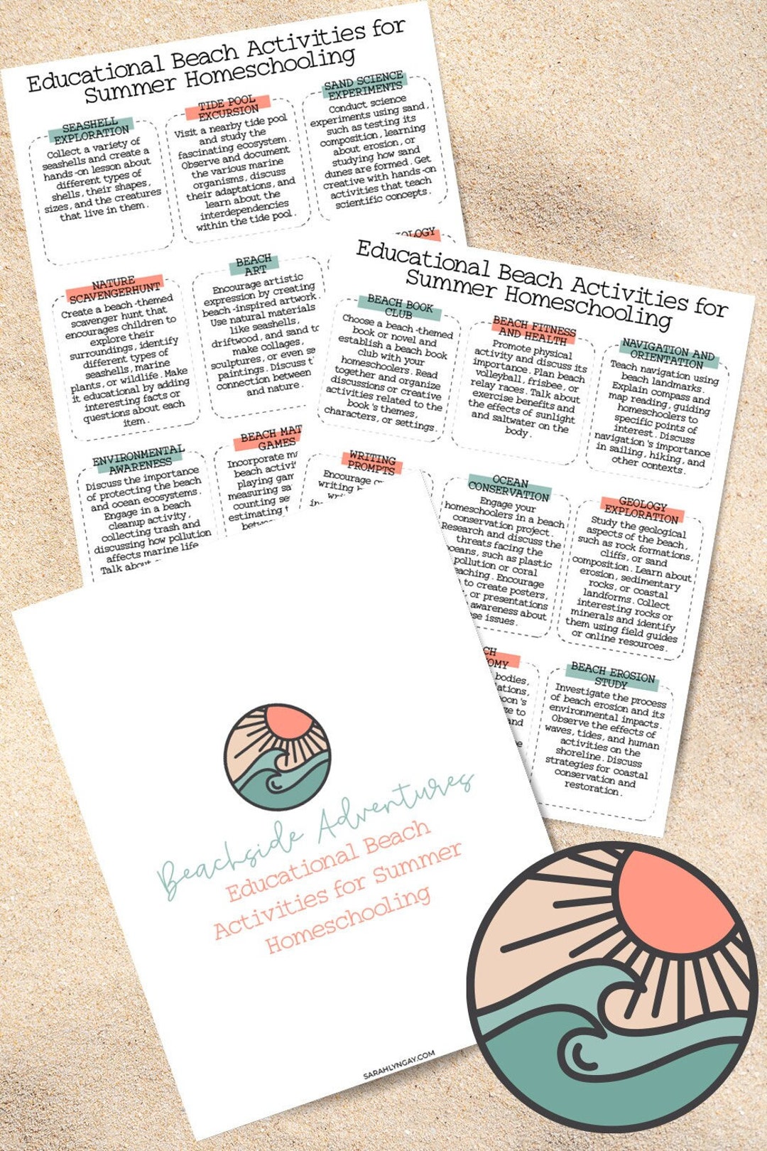 Beach Activities for Summer Homeschooling, Homeschooling, Digital ...