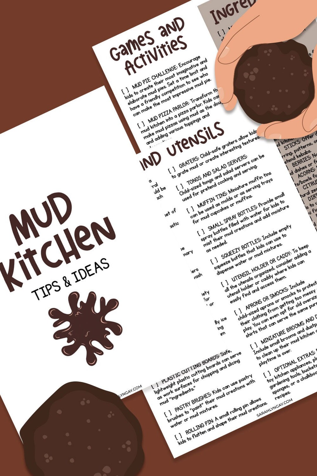 Mud Kitchen Tips and Ideas, Mud Kitchen, Digital Download, Printable ...