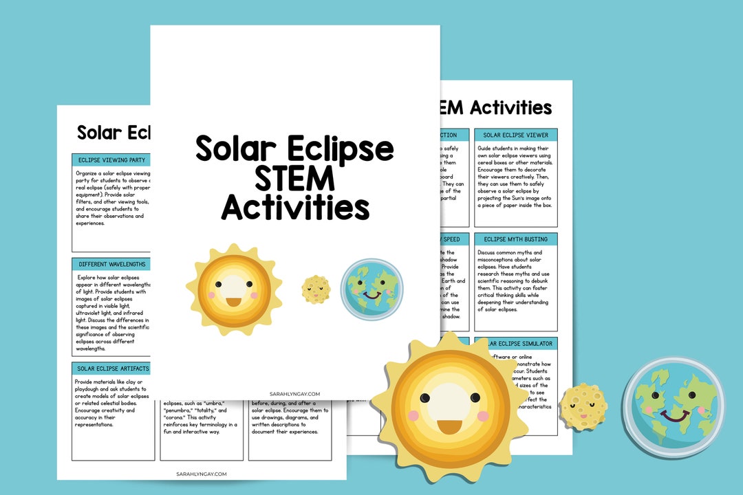 Solar Eclipse STEM Activities, Solar Eclipse, Digital Download, Instant ...