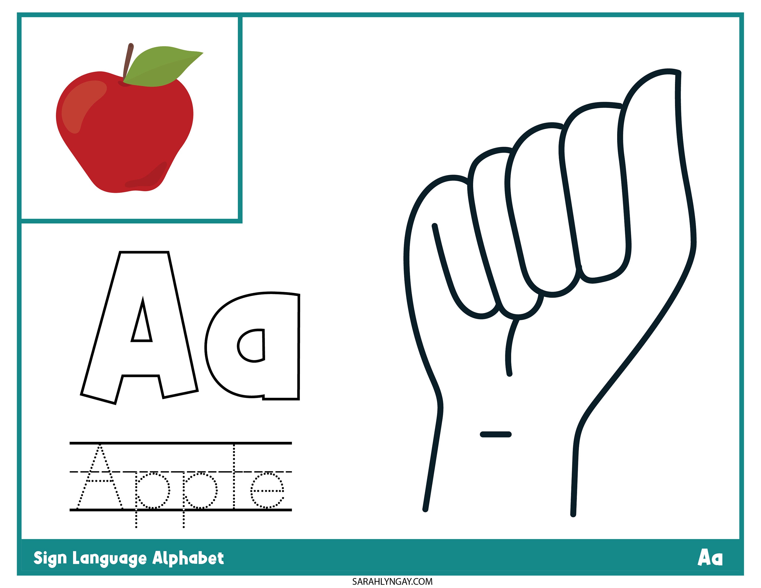 Sign Language Alphabet, Sign Language, Alphabet, Digital Download ...