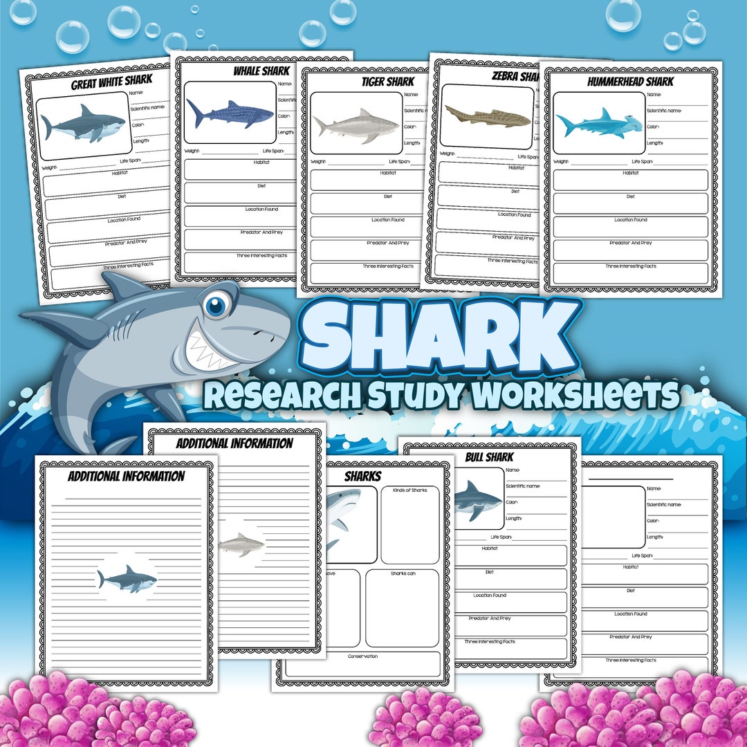 Shark Research Study, Sharks, Shark Research, Instant Download, Digital ...
