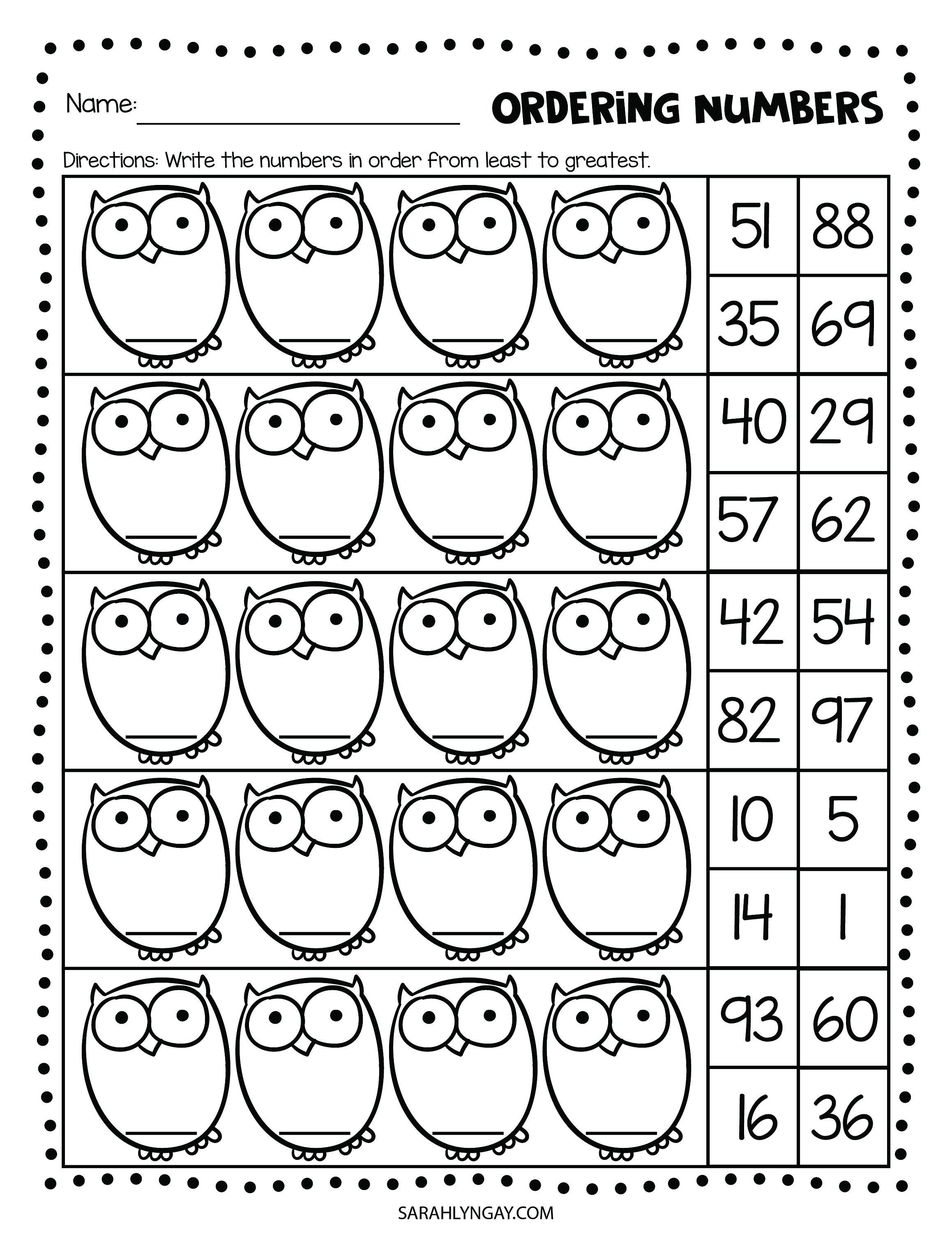 Animal Themes Ordering Numbers Printable Set Digital - Etsy