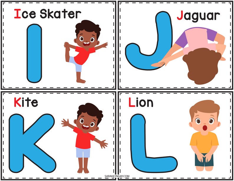 Alphabet Yoga Poses, Printable Downloads, Digital Downloads, Instant ...