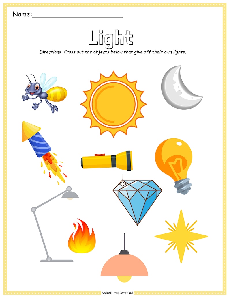 Light Energy Activity Pack, Instant Download STEM Workbook, Digital ...