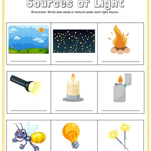Light Energy Activity Pack, Instant Download STEM Workbook, Digital ...