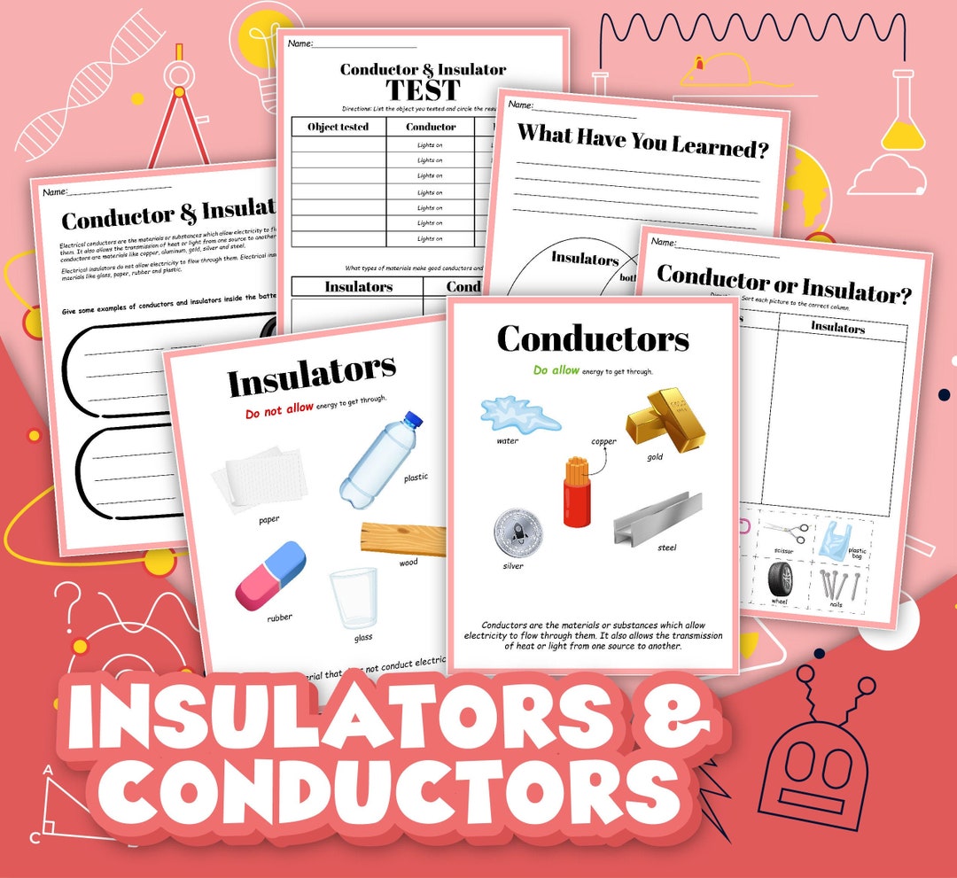 Insulators & Conductors for Kids, Instant Download, STEM Workbook ...