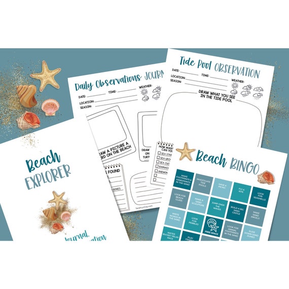 Beach Explorer Journal Digital Download Beach Worksheet - Etsy