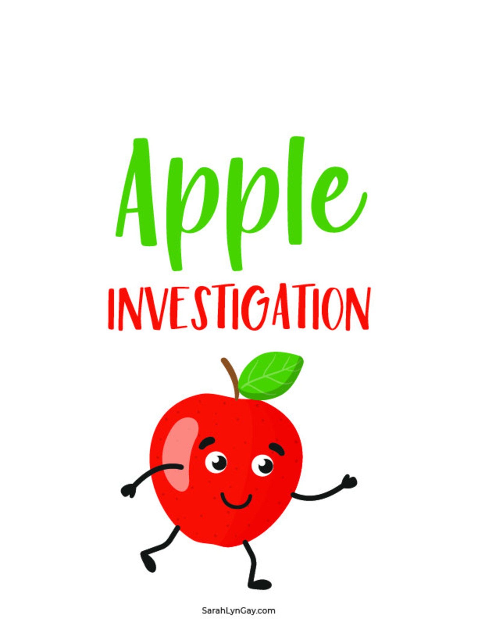 Apples, Apple Investigation, Instant Download, STEM Workbook, Digital ...