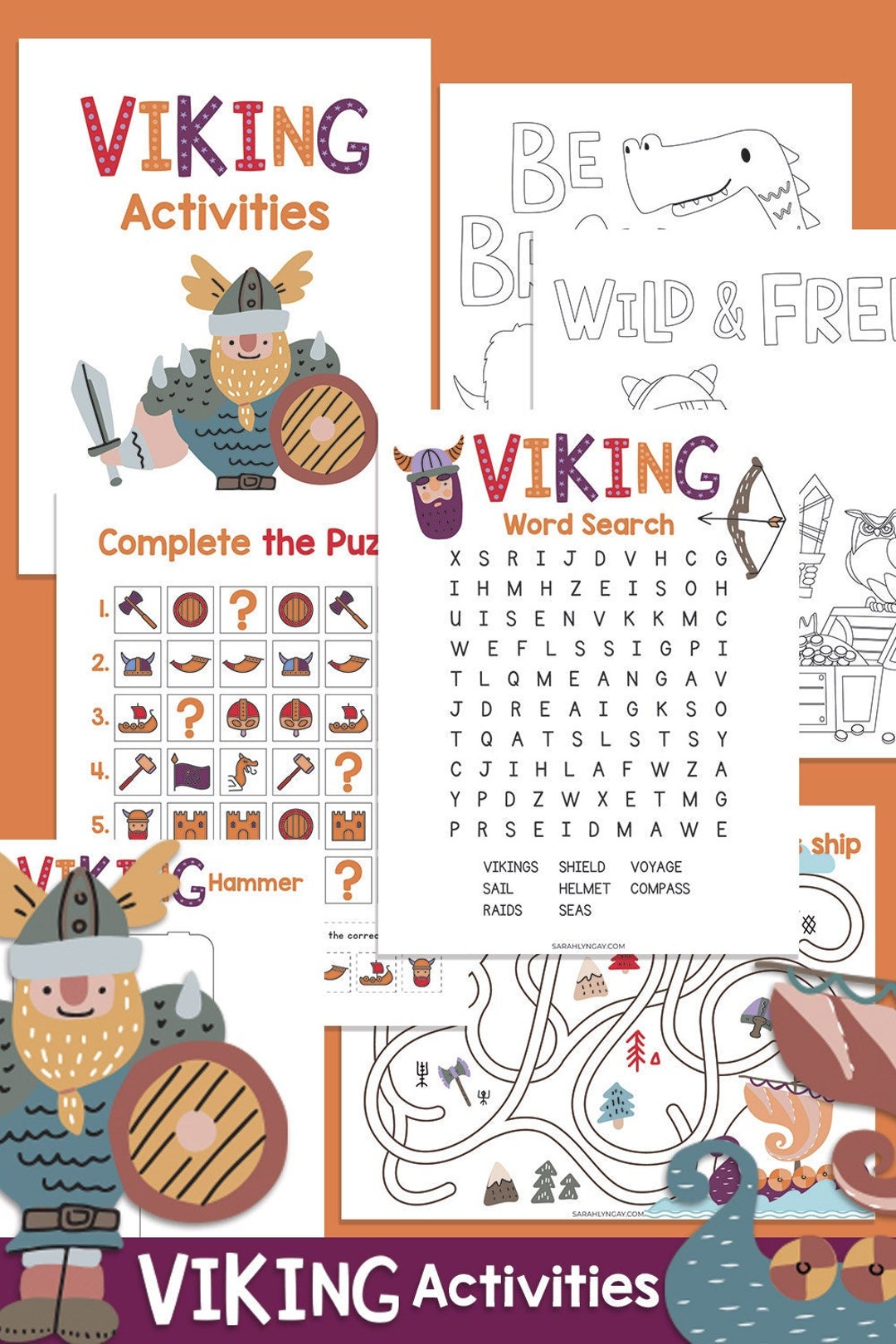 Viking Activities for Kids, Vikings, Digital Download, Instant Download ...