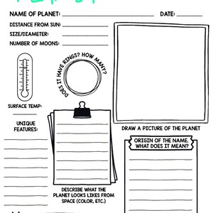 Design Your Own Planet, Instant Download, STEM Workbook, Digital ...