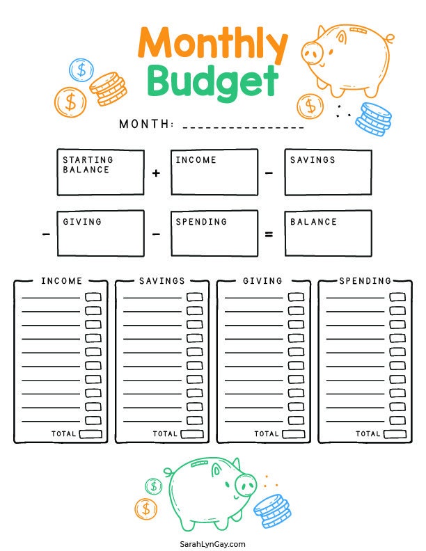 Kids Budgeting Printables Set, Budgeting for Kids, STEM, Digital ...