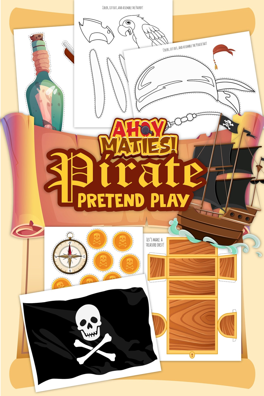 Pirates Pretend Play, Pirates, Pretend Play, Creative Learning, Digital ...