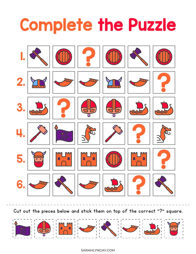 Viking Activities for Kids, Vikings, Digital Download, Instant Download ...